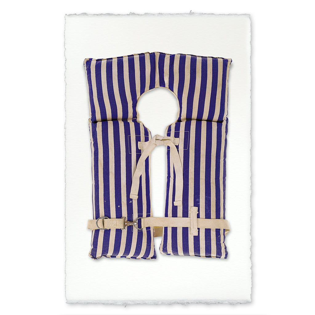 Blue Striped Life Vest | Antique Life Vest Wall Art | Fine Art ...