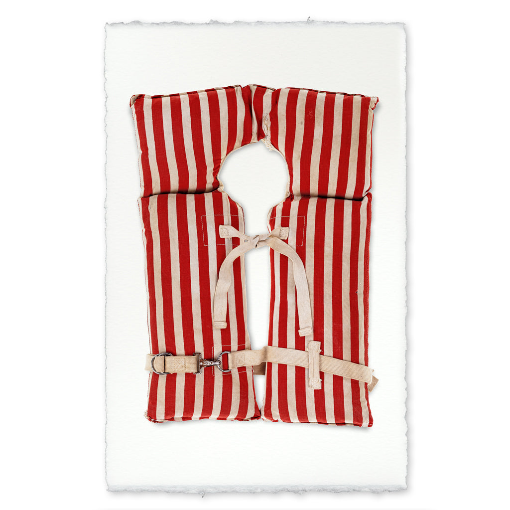 Red Striped Life Vest | Antique Life Vest Wall Art | Fine Art ...