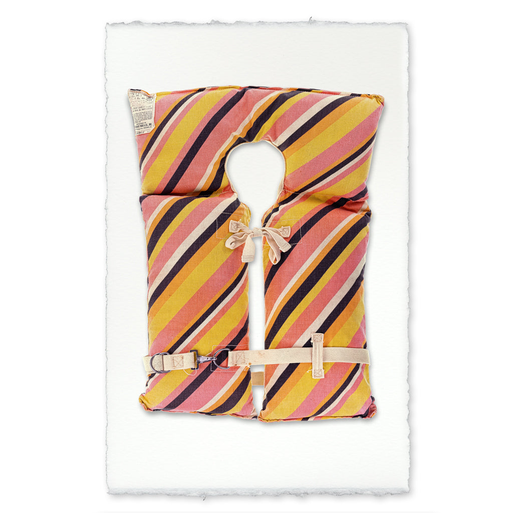 Retro Striped Life Vest | Antique Life Vest Wall Art | Fine Art ...
